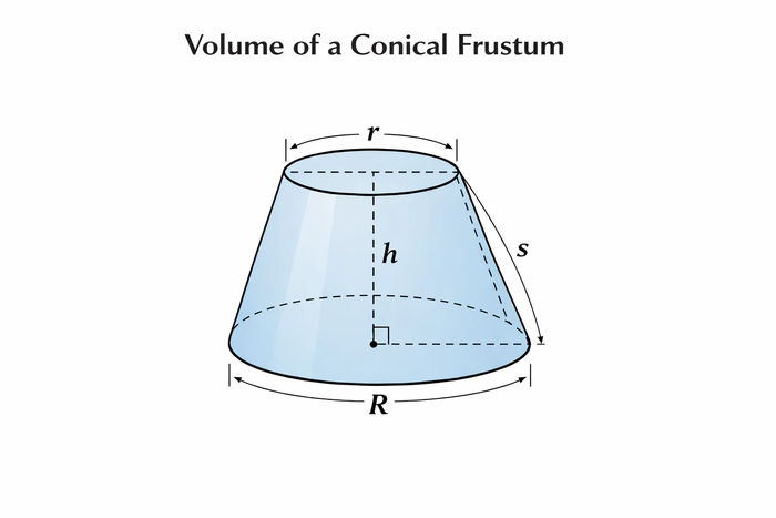 Volume Frustum Kerucut: Rumus, Contoh, dan Perhitungan Praktis ...