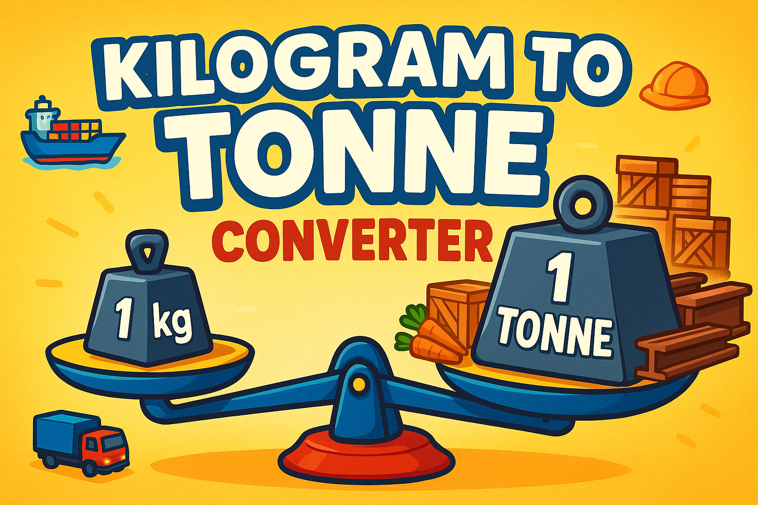 Konverter Kilogram ke Ton - JetCalculator